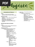 General Physics Notes 1st Sem 1 | PDF | Matter | Physics