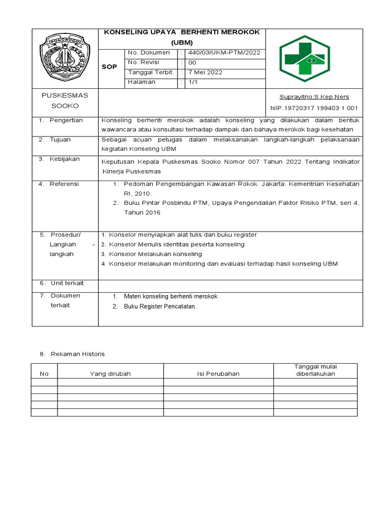1. SOP KONSELING UBM | PDF
