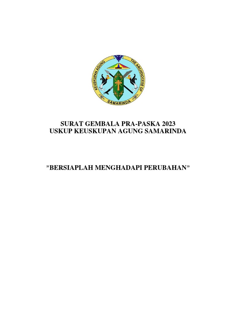 Surat Gembala Pra-Paskash 2023 - TTD Cap PDF | PDF