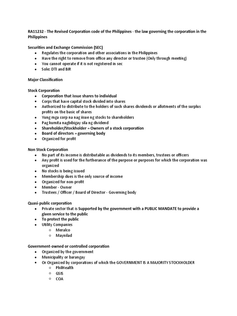 Types of Corp | PDF