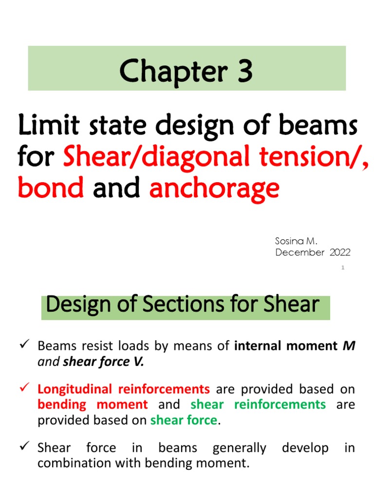 Chapter 3 - LIMIT STATE DESIGN OF BEAM PDF | PDF | Bending | Beam ...