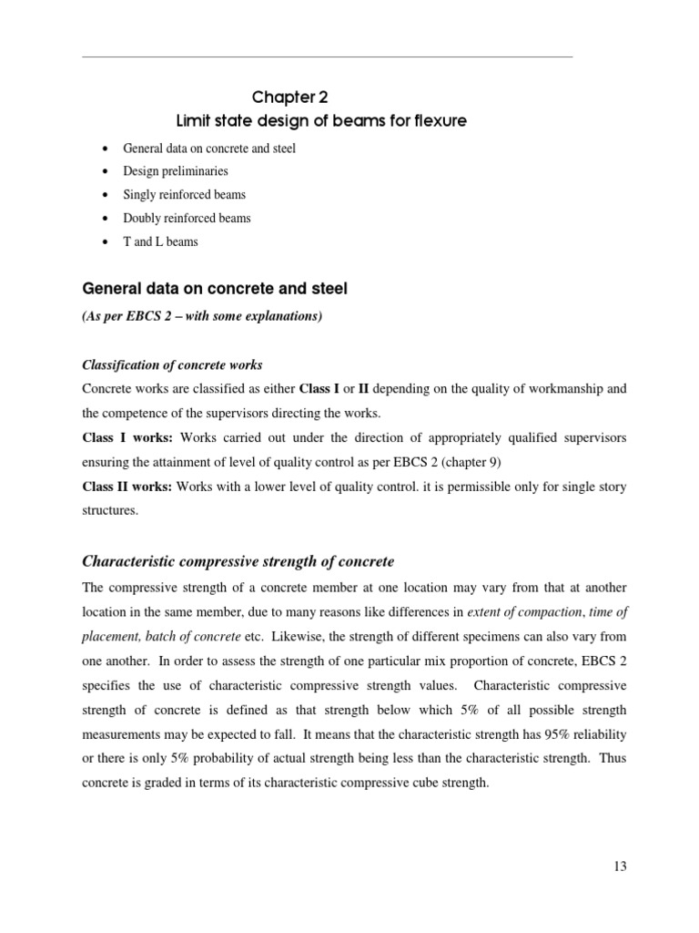 Chapter 3 - LIMIT STATE DESIGN OF BEAMS FOR FLEXURE PDF | PDF | Strength Of Materials | Concrete