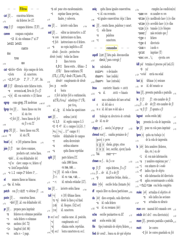 Resumen Comandos 5 | PDF