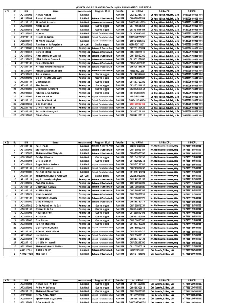 KELOMPOK PESERTA-DPL KKN PNGMMN | PDF