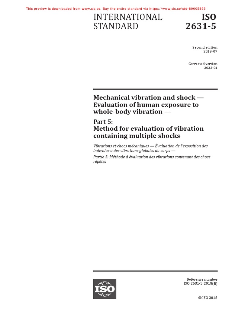 Iso 2631 5 2018 en PDF | PDF | International Organization For Standardization | Risk