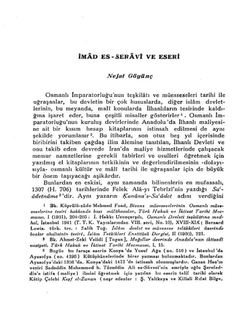 İmadü's Seravi Ve Eseri | PDF