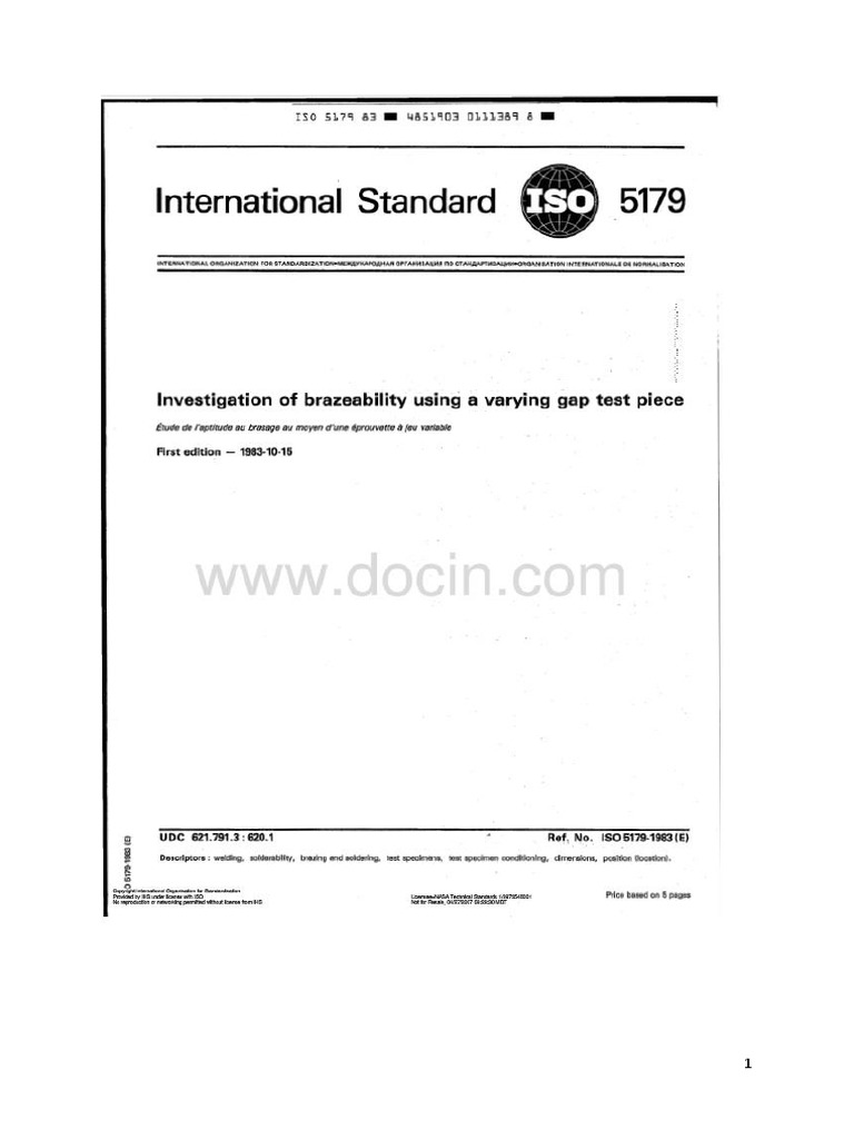 Iso 5179-1983 | PDF