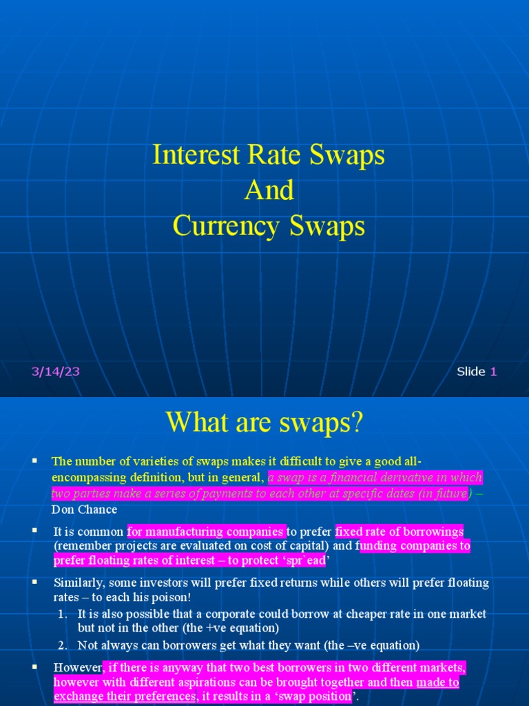 Interest and Currency Swaps Guide | PDF | Swap (Finance) | Bonds (Finance)
