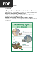 Notes On Weathering Assignments Form 3 Geography Pdf Weathering
