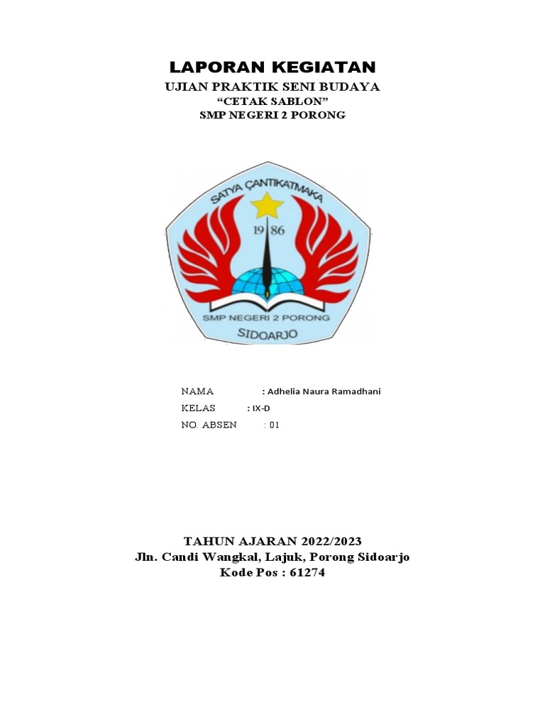 Contoh Laporan Kegiatan Uprak SBK-1 | PDF