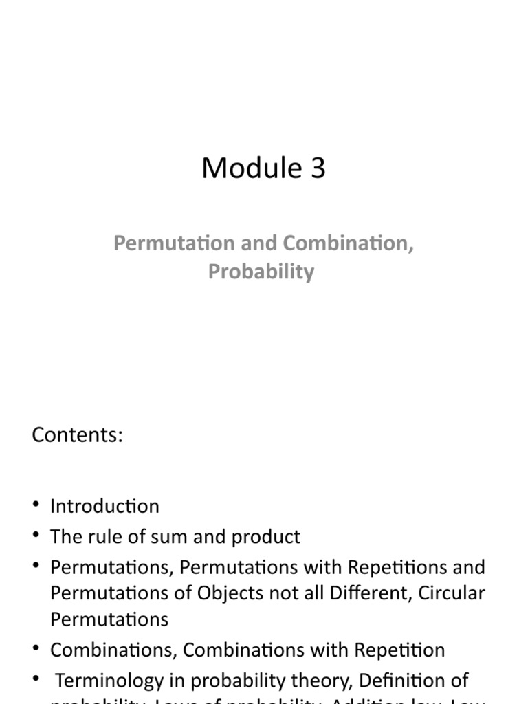 Permutation and Combination | PDF | Permutation | Multiplication