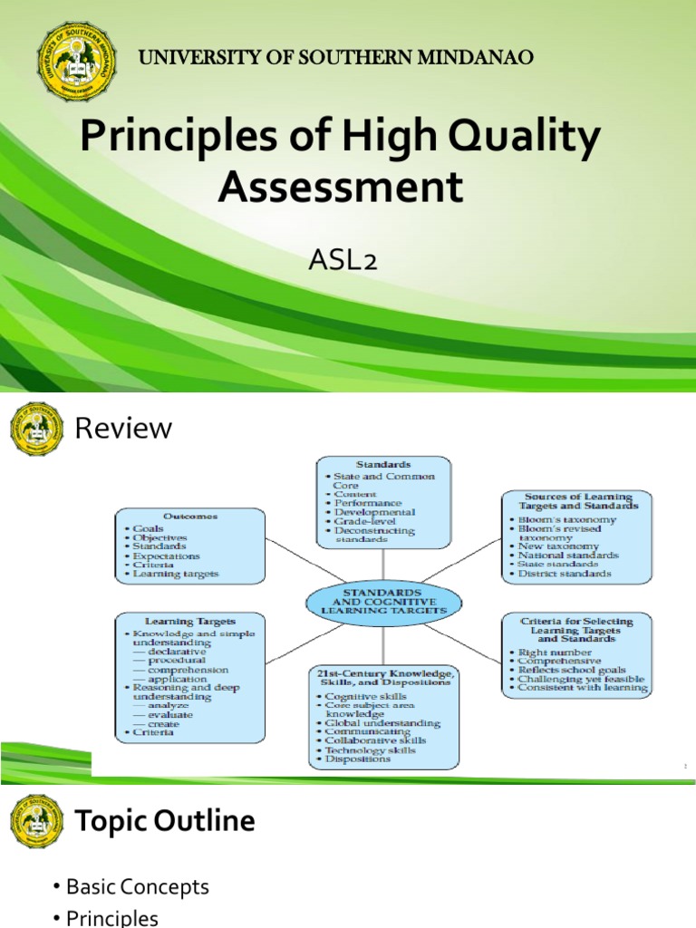 Principles of High Quality Assessment | PDF | Educational Assessment ...