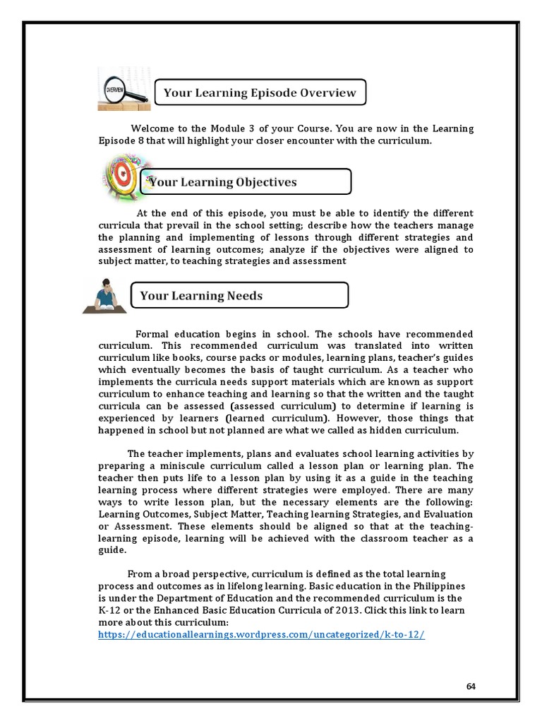 Ep 8-fs1 | PDF | Curriculum | Educational Assessment