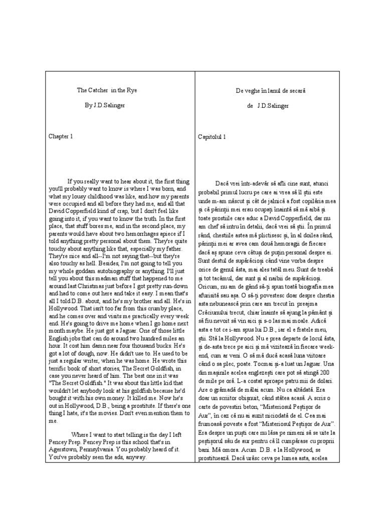 The Catcher in The Rye | PDF