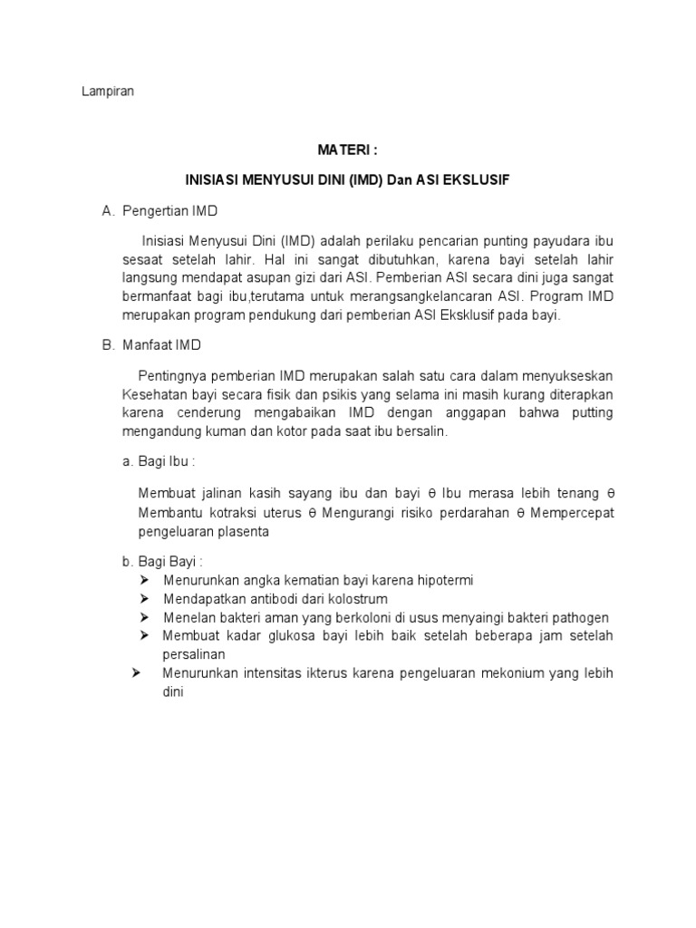 Materi Imd Dan Asi | PDF | Pengembangan Diri | Gaya Hidup