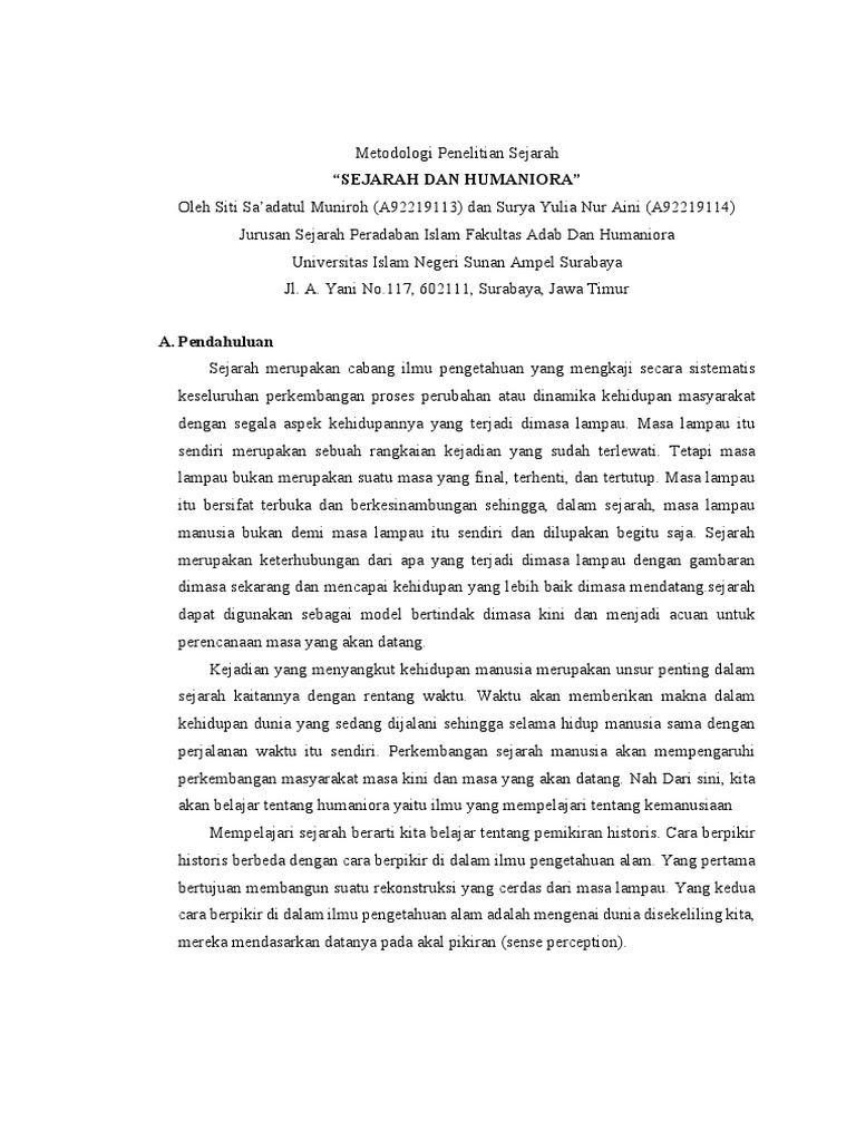 Sejarah Dan Humaniora | PDF