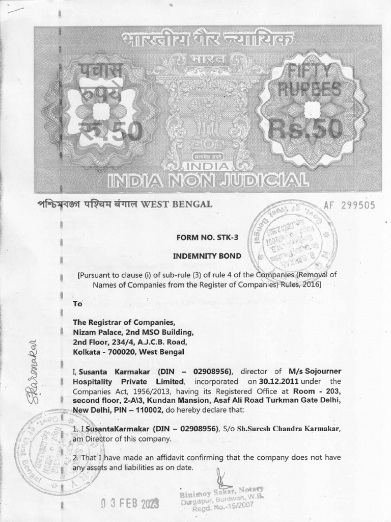 Indemnity Bond PDF | PDF