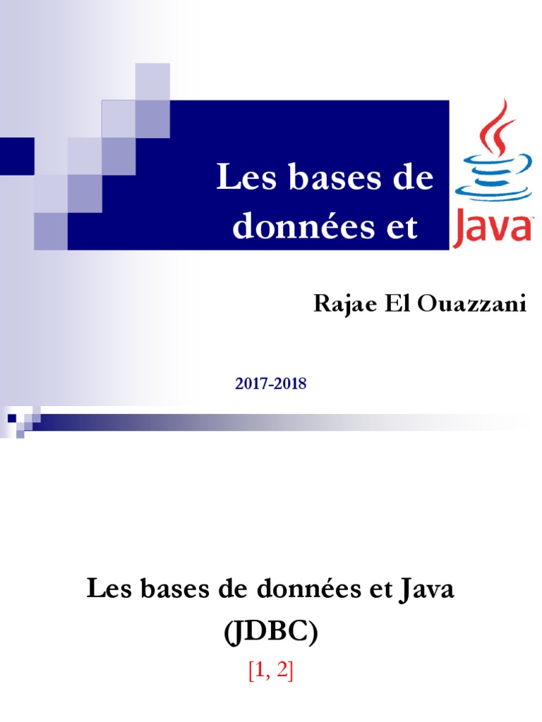 Introduction à JDBC et Bases de Données | PDF | MySQL | Java (Langage ...