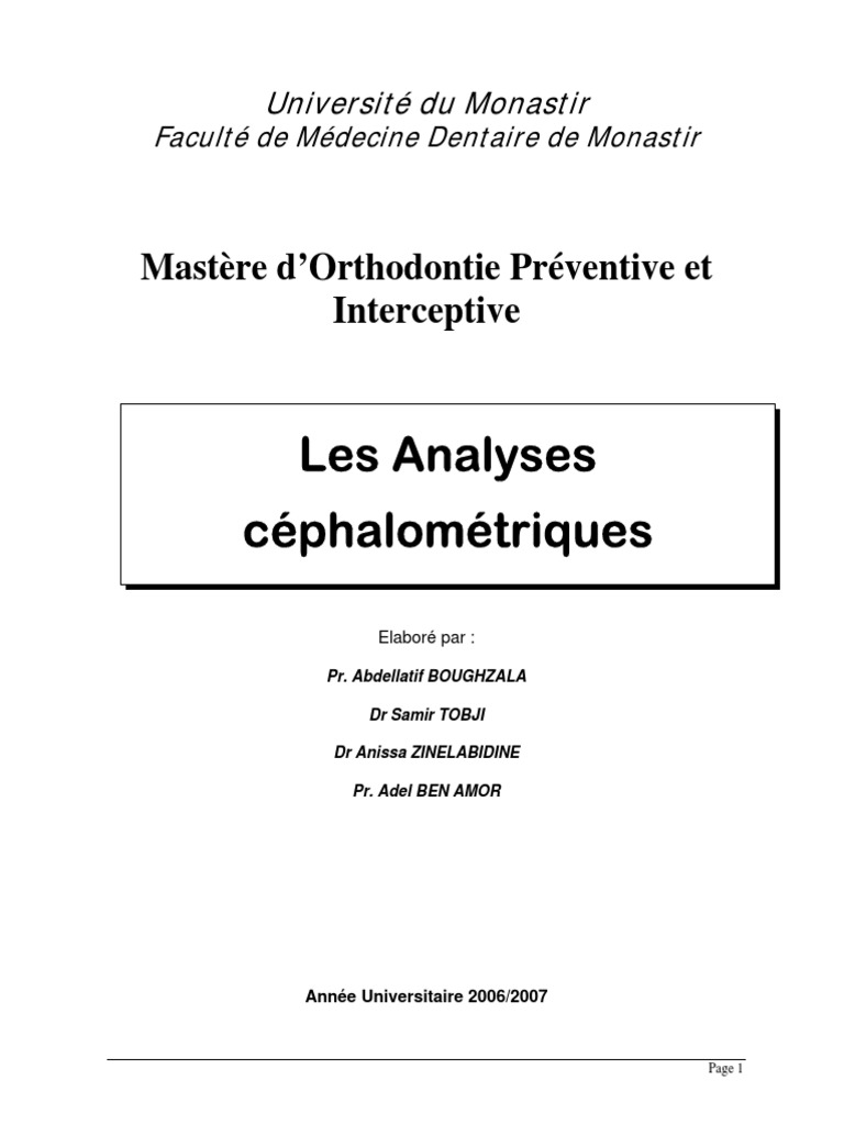 Analyse céphalométrique de Tweed | PDF | Intervalle de confiance ...