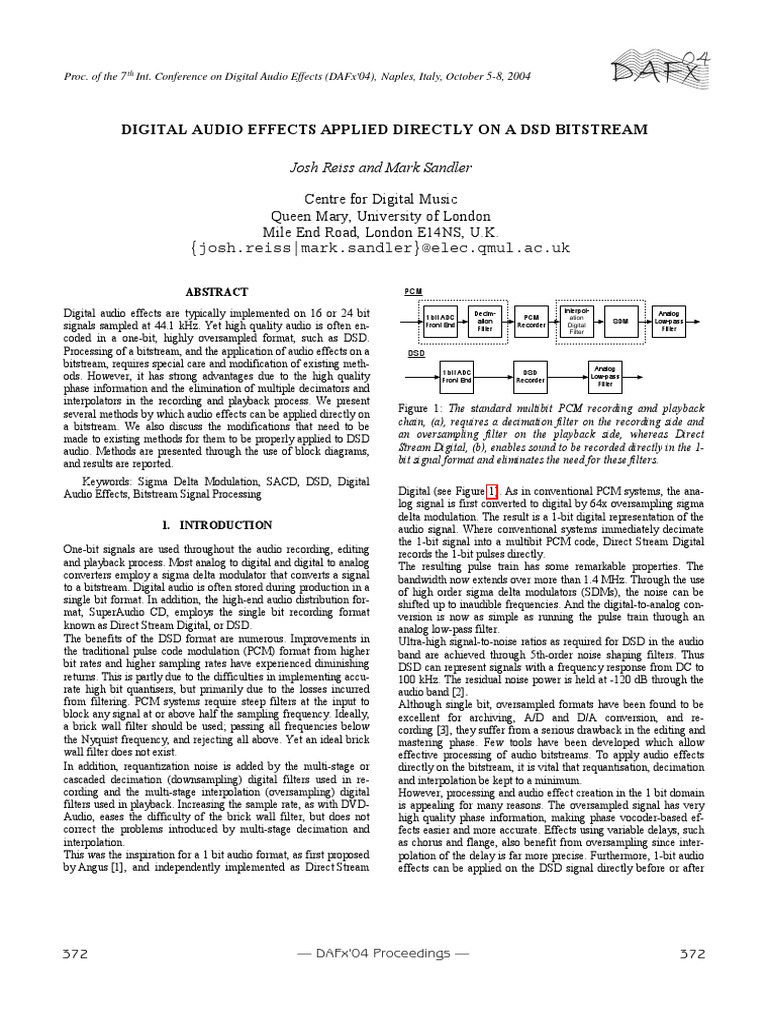 Digital Audio Effect | Download Free PDF | Information And ...