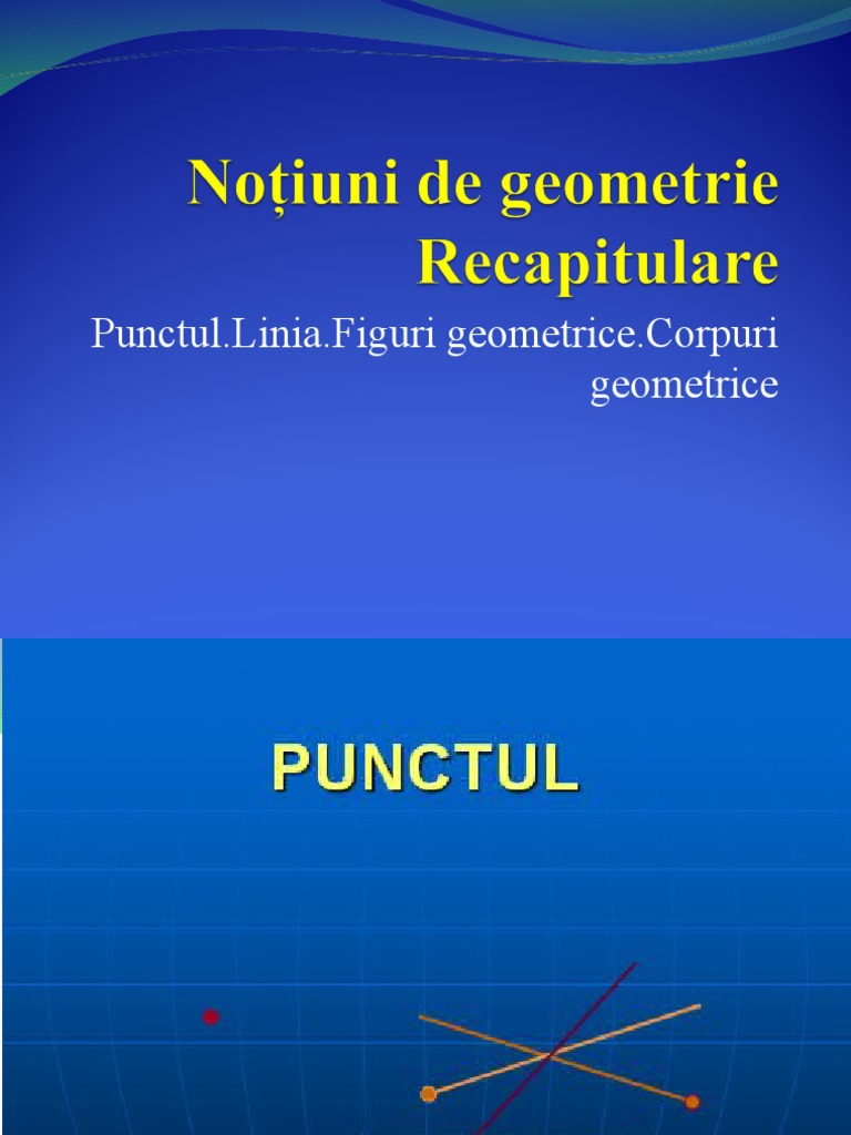Noțiuni de Geometrie | PDF