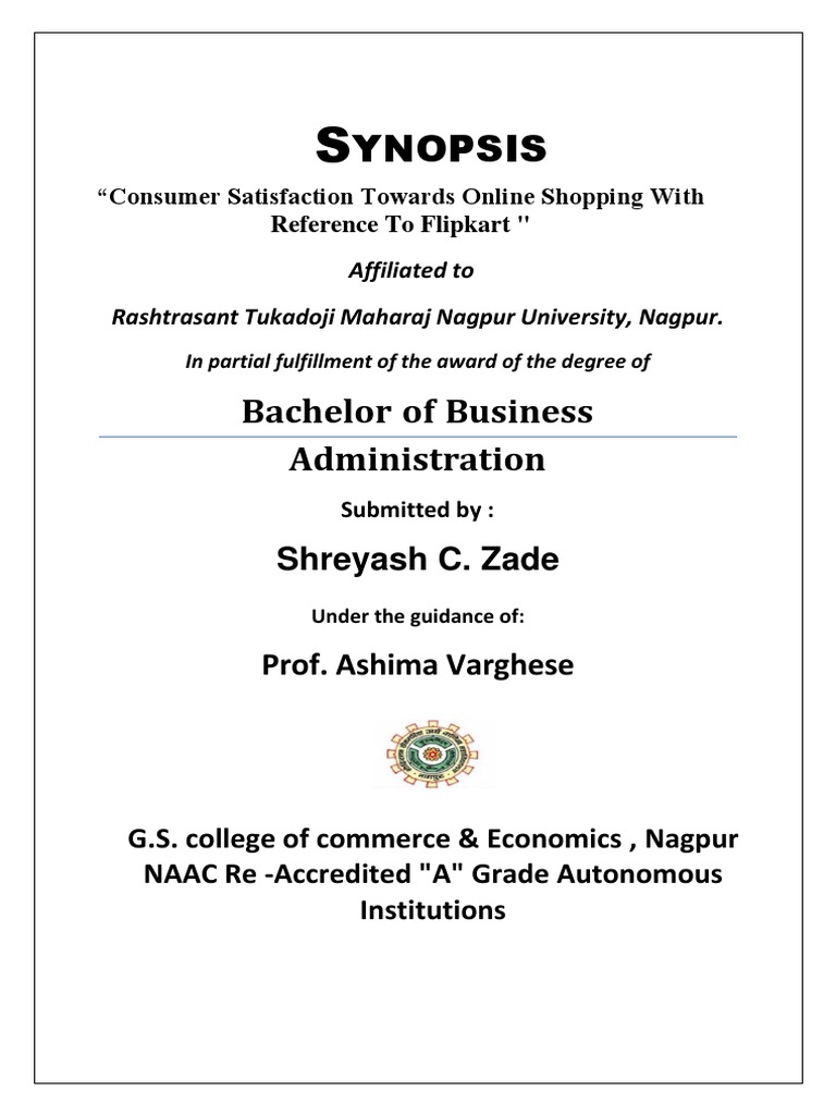 Share Synopsis of Project Shreyash Zade | PDF | Online Shopping | Marketing