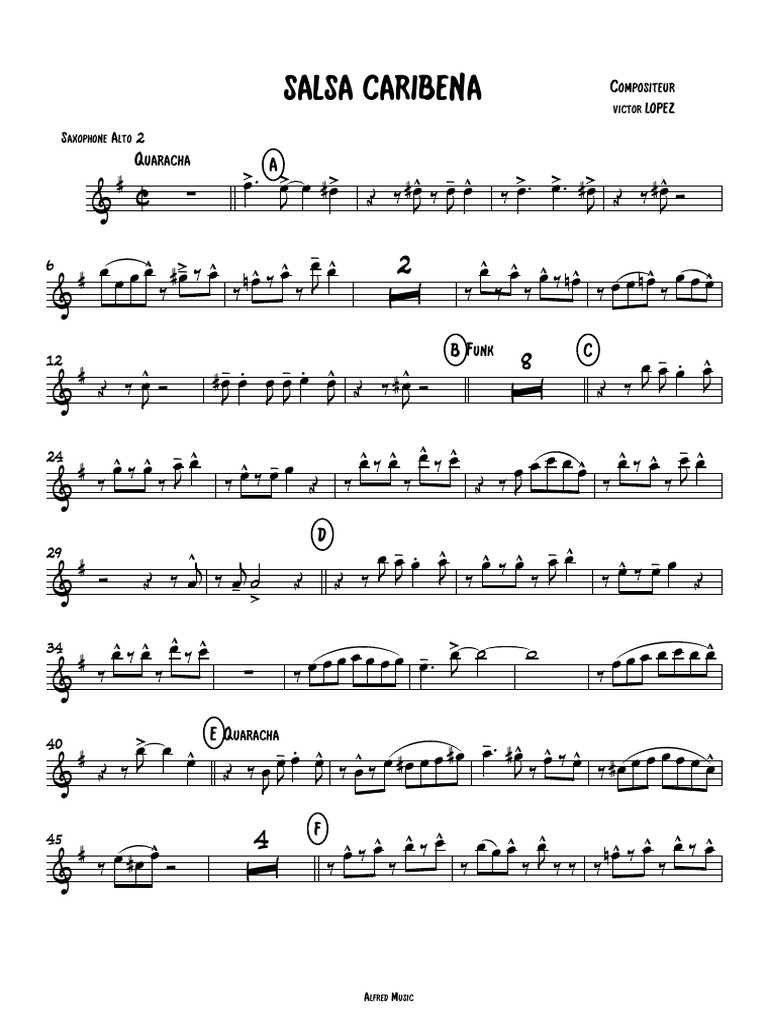 Salsa Caribena - Saxophone Alto 2 | PDF
