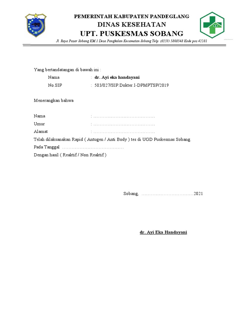 Kode Pos Puskesmas Sobang 42281 | PDF | Kesehatan Holistik