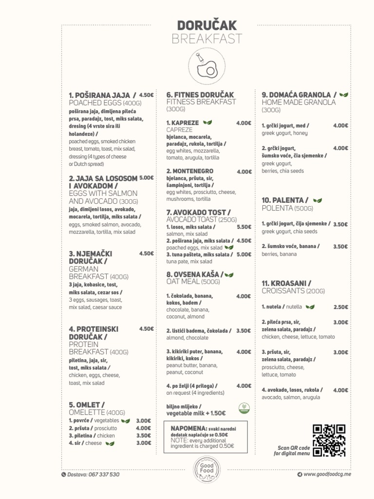 Meni PDF | Download Free PDF | Salad | Foods