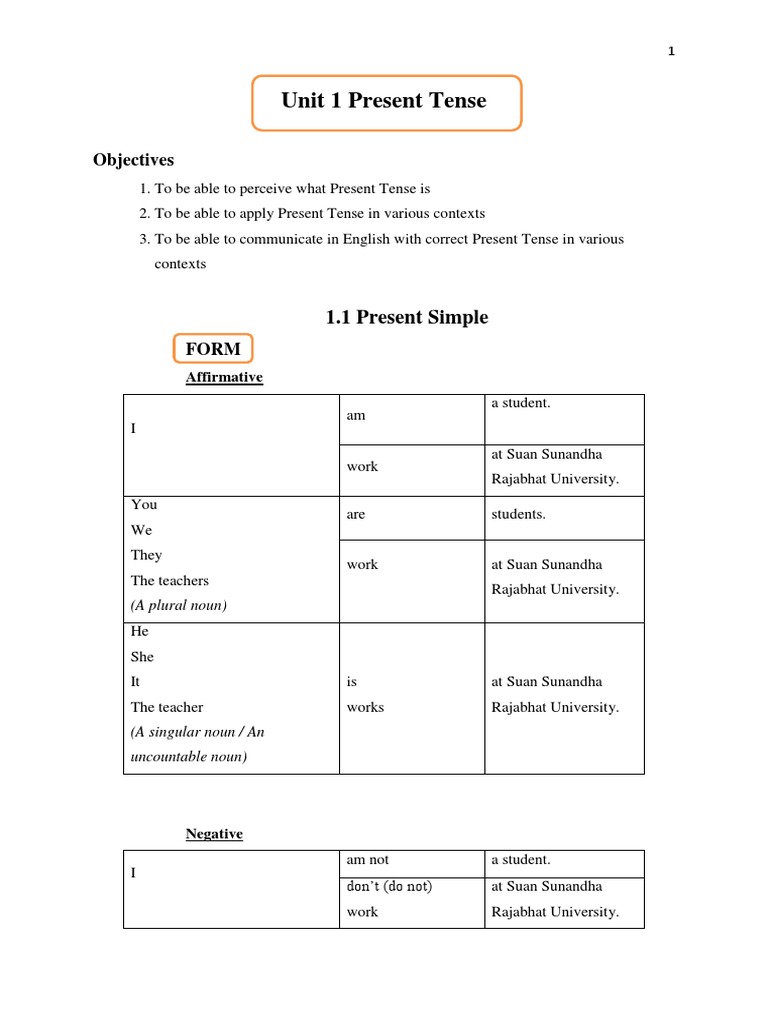 Unit 1 Present Tense | PDF | Characters In Romeo And Juliet | Plural