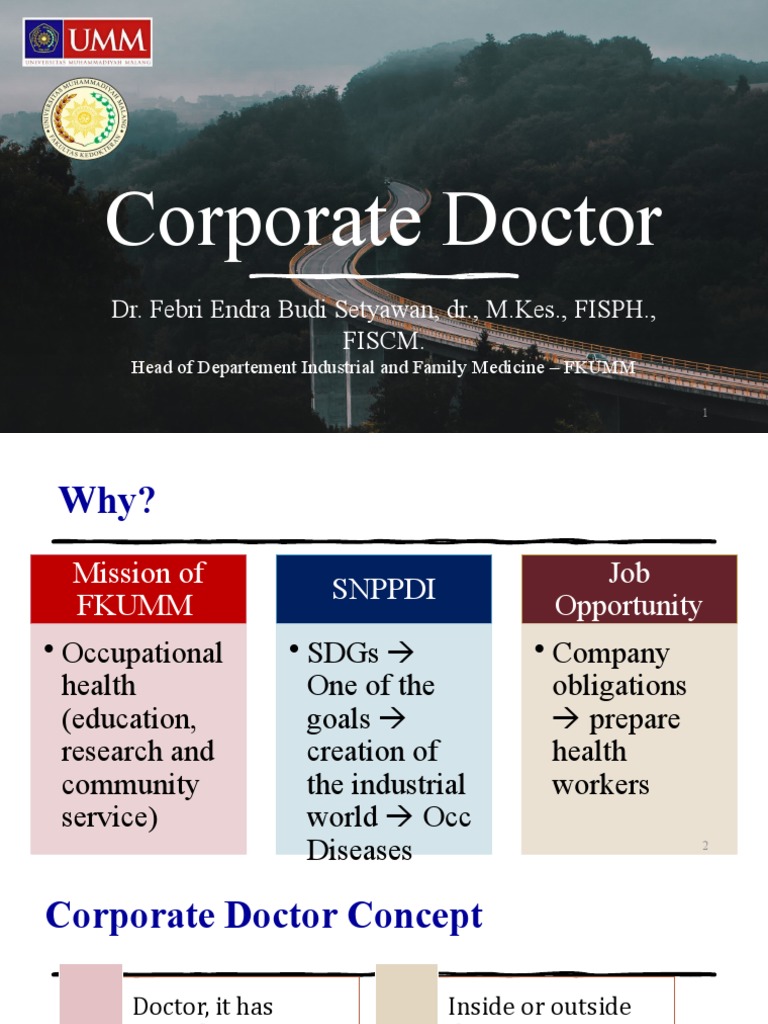 Corporate Doctor Role in Occupational Health | PDF | Occupational ...