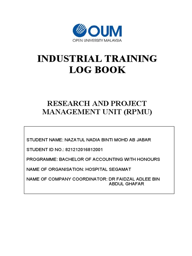 Industrial Training Log Book | PDF | Business