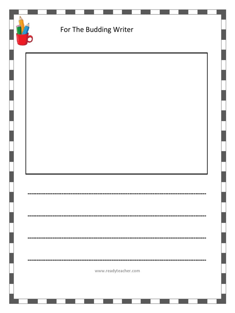 Blank Writing Template Budding Writer | PDF | Home & Garden ...
