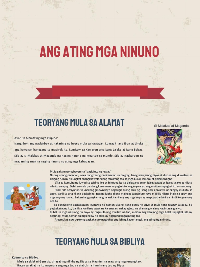 Ang Ating Mga Ninuno | PDF Ang Ating Mga Ninuno | PDF