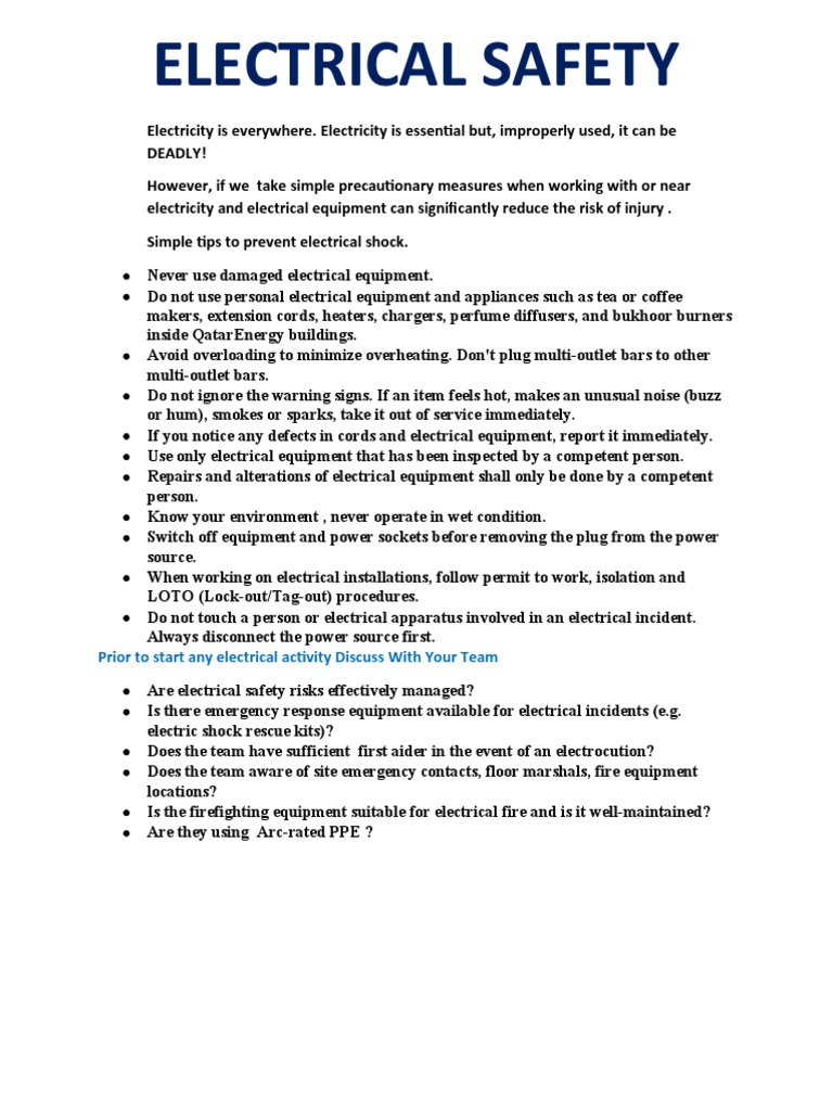 Electrical Safety | PDF