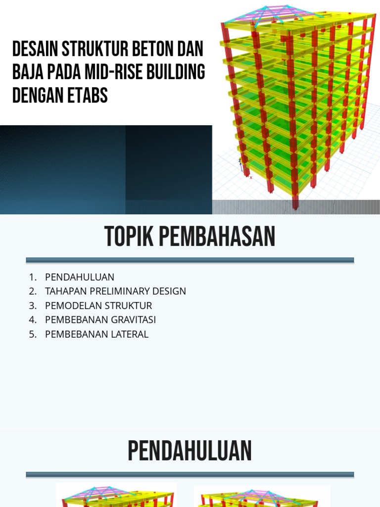 Permodelan Desain Pembebanan Pada Mid-Rise Building Dengan ETABS PDF ...