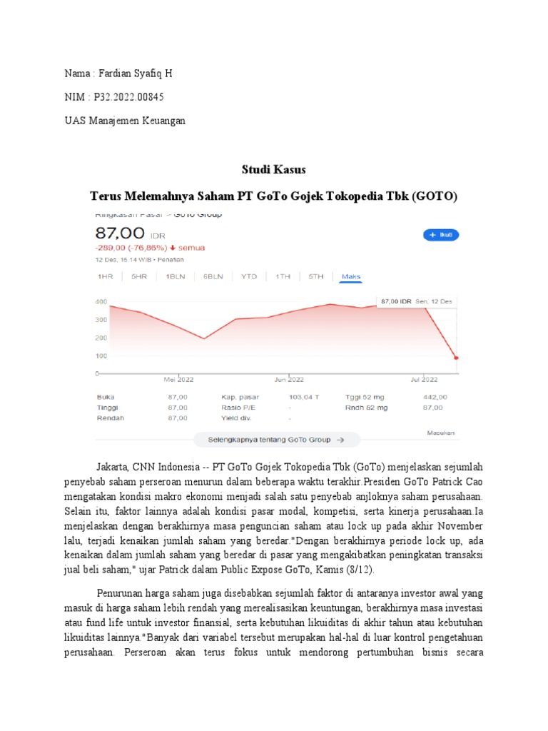 Saham Goto Materi | PDF