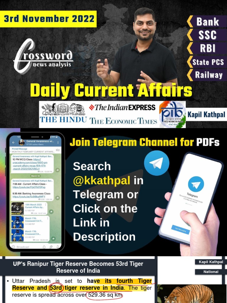 3rd November 2022 Current Affairs by Kapil Kathpal | PDF