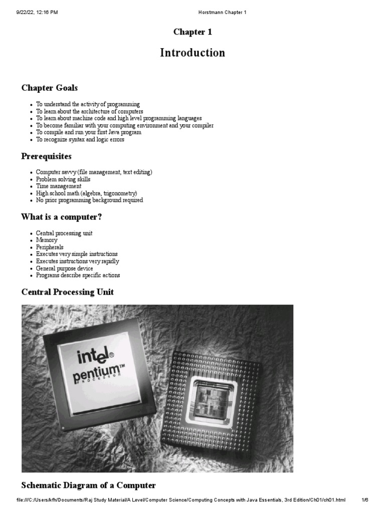 Horstmann Chapter 1 | PDF | Java (Programming Language) | Computer Programming