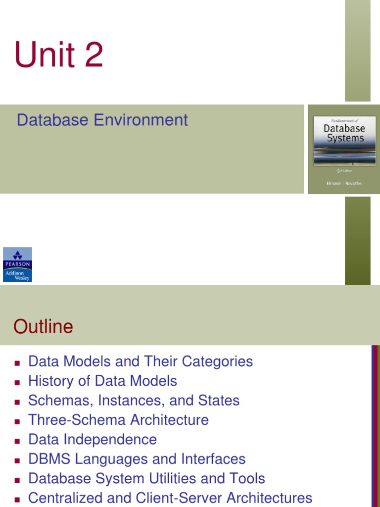 Unit 2. Database Environment | Download Free PDF | Databases | Data Model Unit 2. Database Environment | Download Free PDF | Databases | Data Model