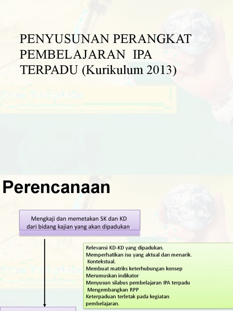 Penyusunan Perangkat Pembelajaran IPA Terpadu | PDF