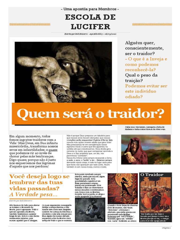 Apostila 5 - Quem Será o Traidor | PDF | Amor | Deus