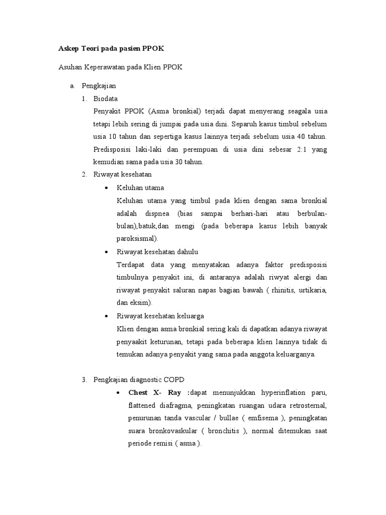 Askep PPOK | PDF