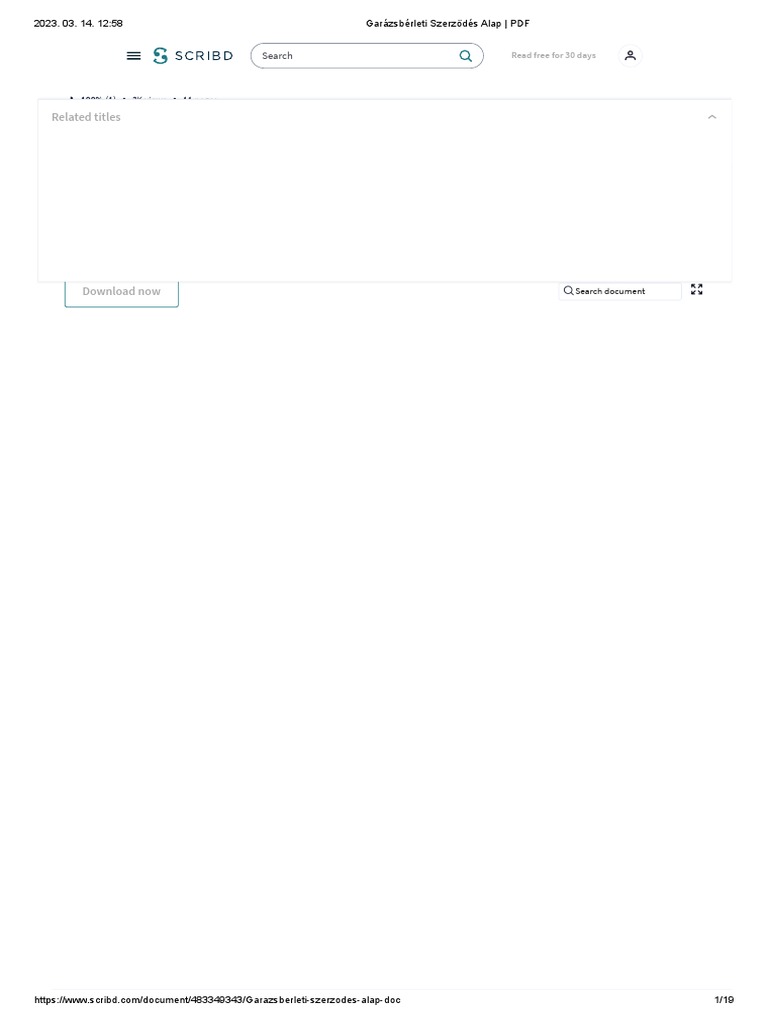 Garázsbérleti Szerzödés Alap - PDF | PDF