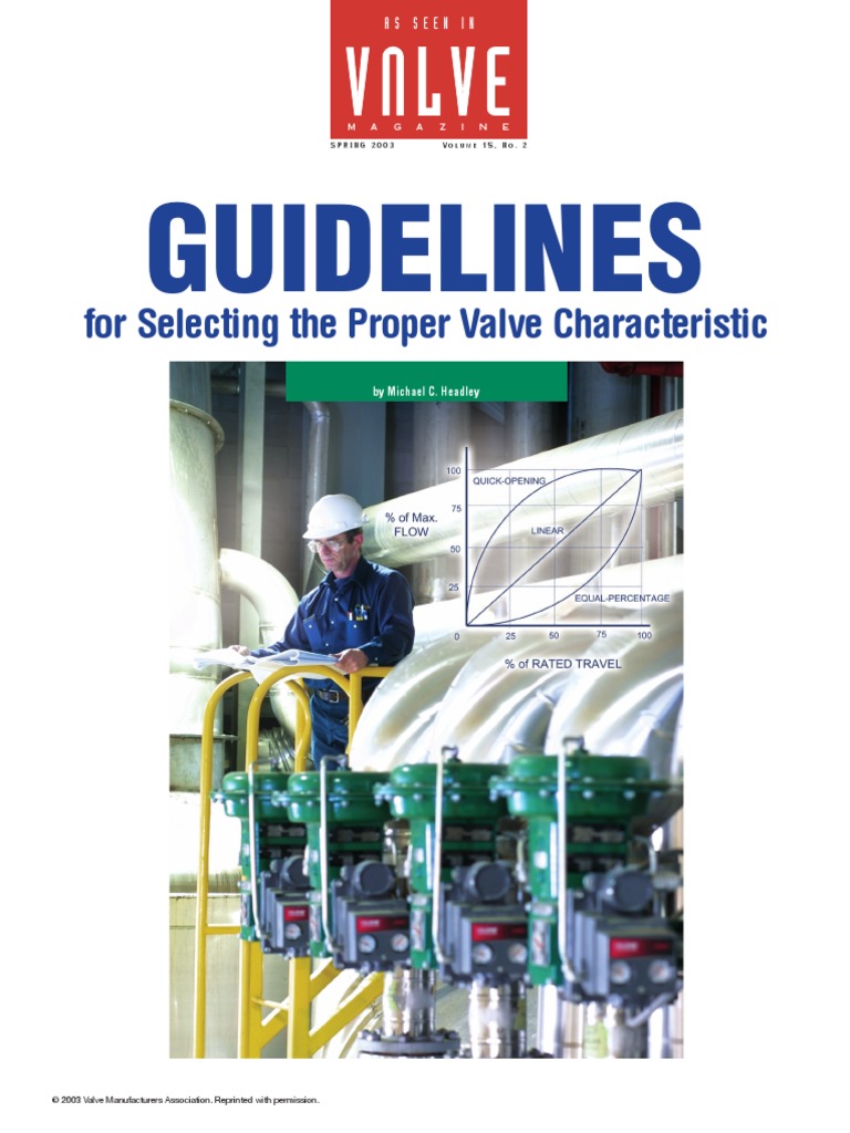 Guidelines For Selecting The Proper Valve Characteristic | PDF | Valve ...