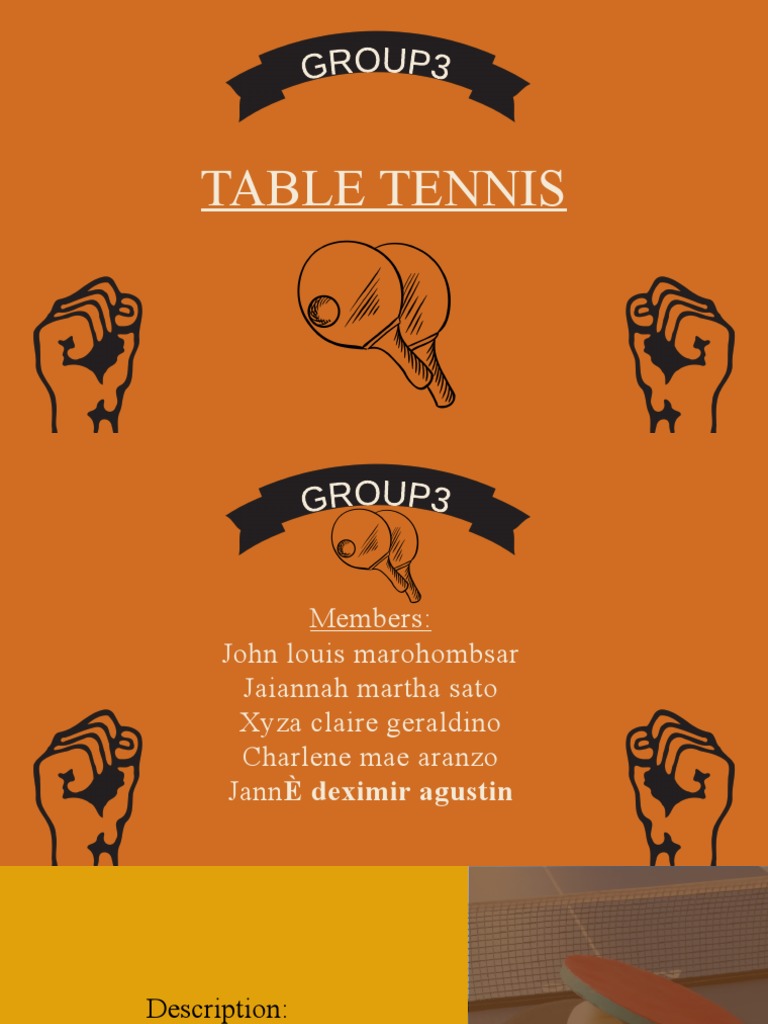 Group 3 Table Tennis | PDF | Table Tennis | Individual Sports