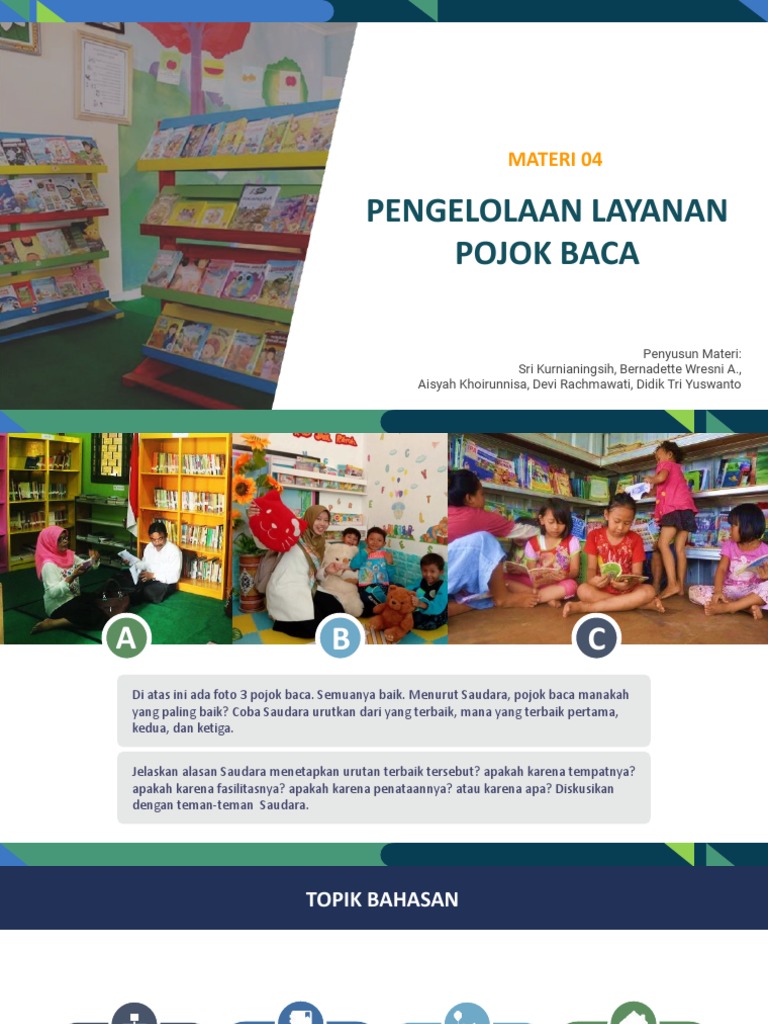 04 Pengelolaan Layanan Pojok Baca PDF | PDF | Fiksi Umum