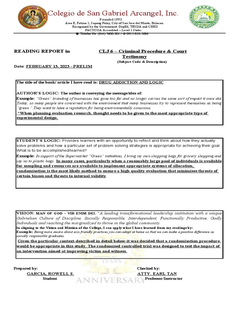 CLJ 6 RRLD Prelim | PDF