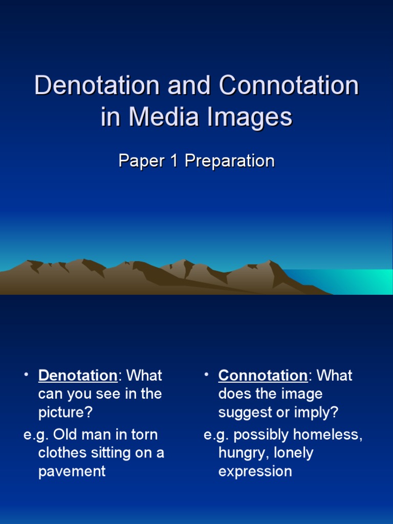 Denotation and Connotation in Media Images | PDF