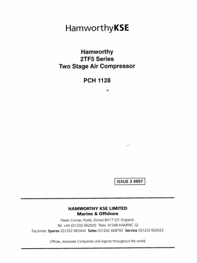 Hamworthy Manual Part 1 | PDF